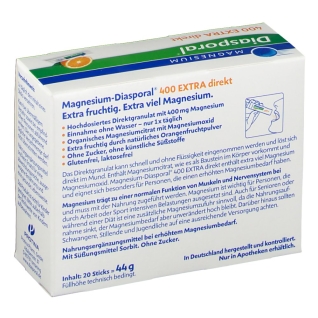 Magnesium Diasporal® 400 EXTRA direkt Orange 20 St - shop-apotheke.com