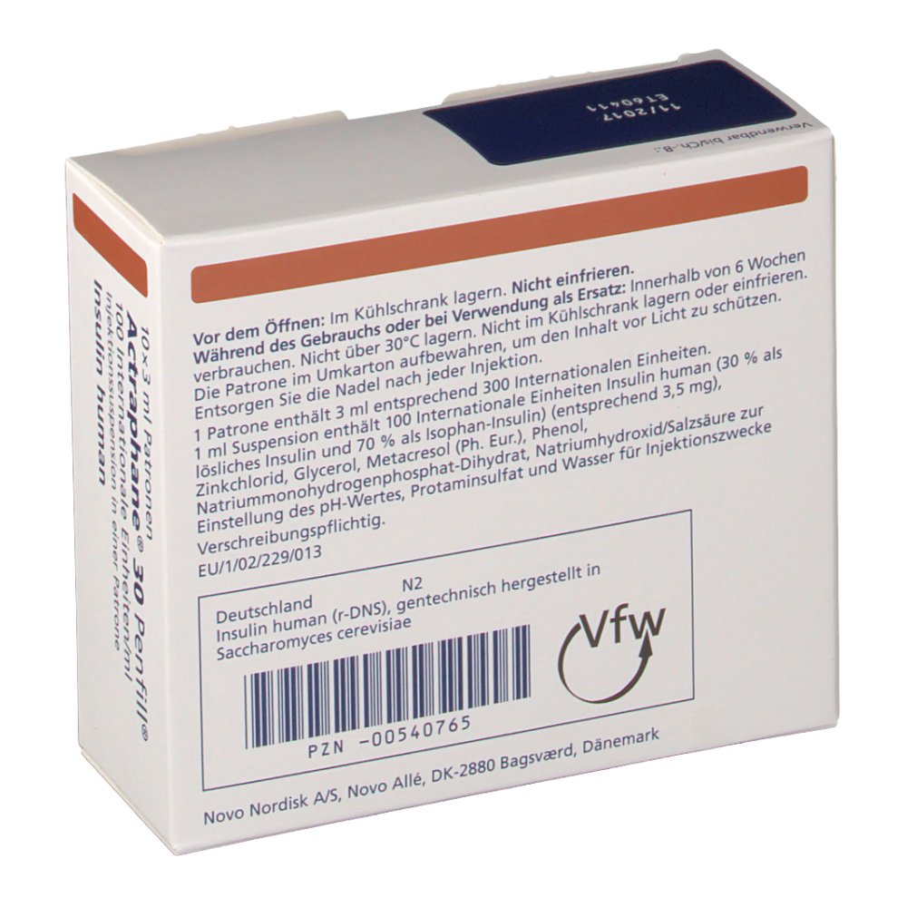 ACTRAPHANE 30 Penfill 100 I.E./ml - shop-apotheke.com