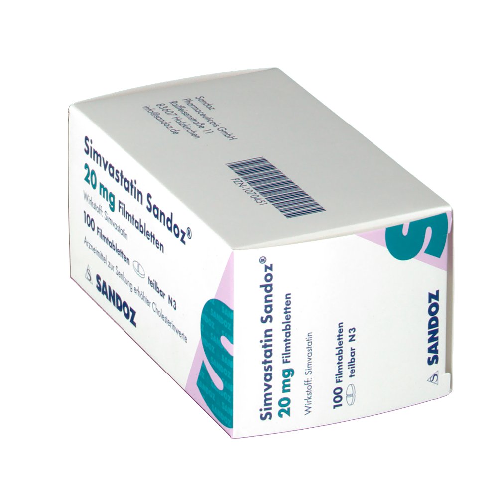 Simvastatin Sandoz 20 mg Filmtabletten - shop-apotheke.com