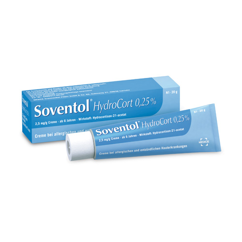 Soventol® HydroCort 0,25 % 2,5 mg/g Creme - shop-apotheke.com