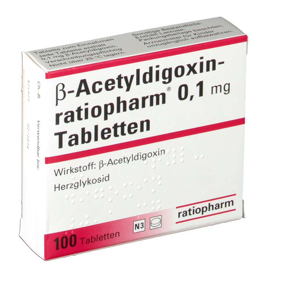 Beta Acetyldigoxin ratiopharm 0,1 mg Tabletten - shop-apotheke.com