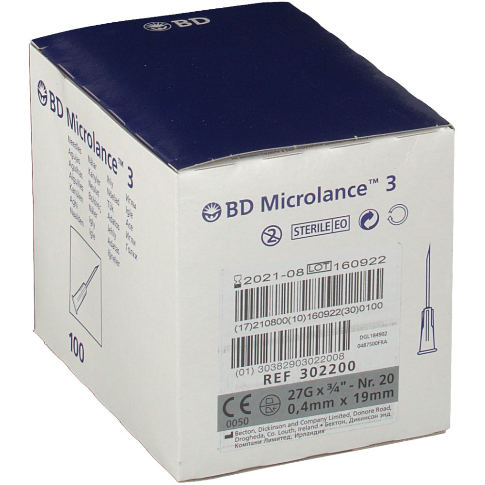 BD Microlance 3 Kanülen 27 G 3/4 0,4 x 19 mm - shop-apotheke.com