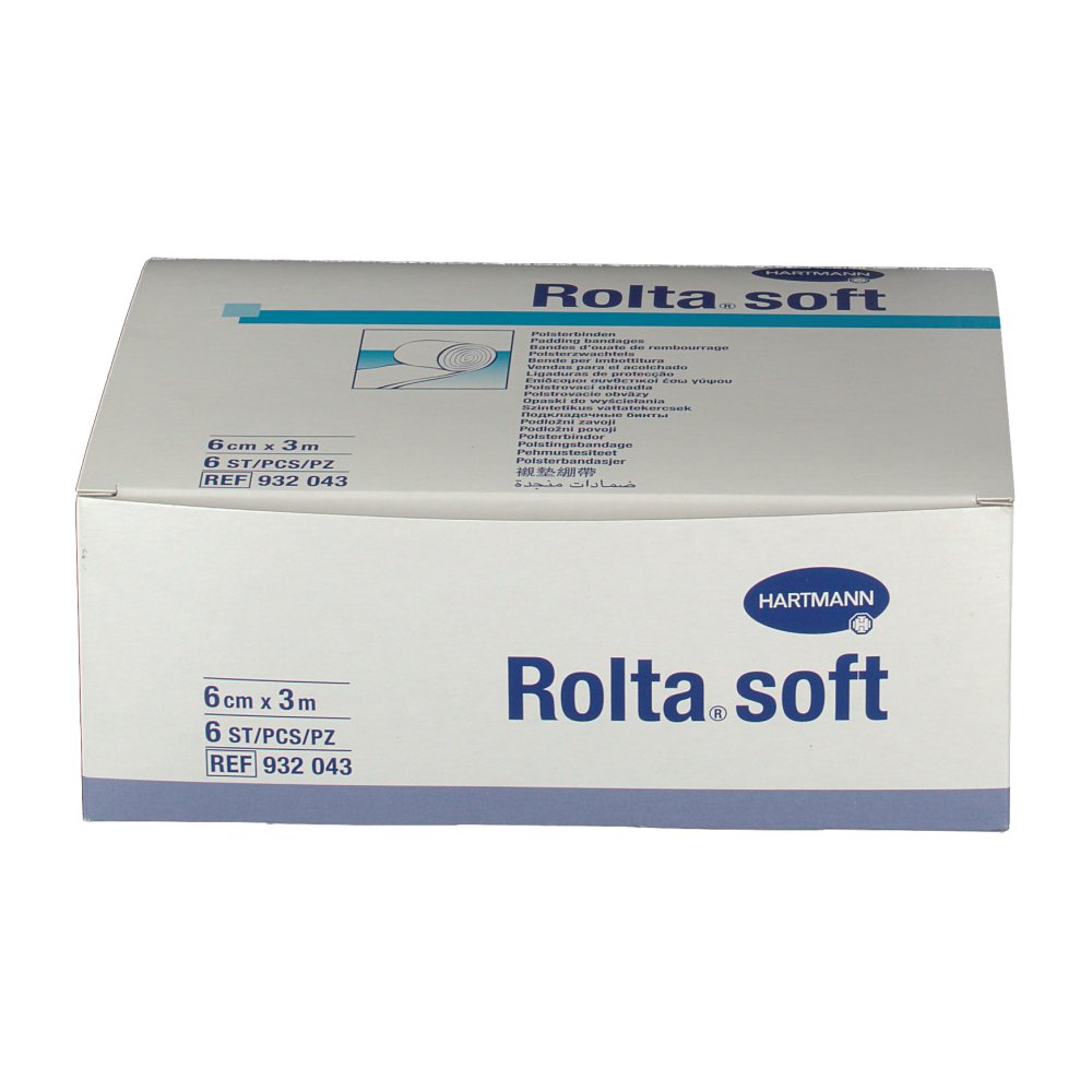 Rolta® soft Synthetik-Wattebinden 3 m x 6 cm - shop-apotheke.com