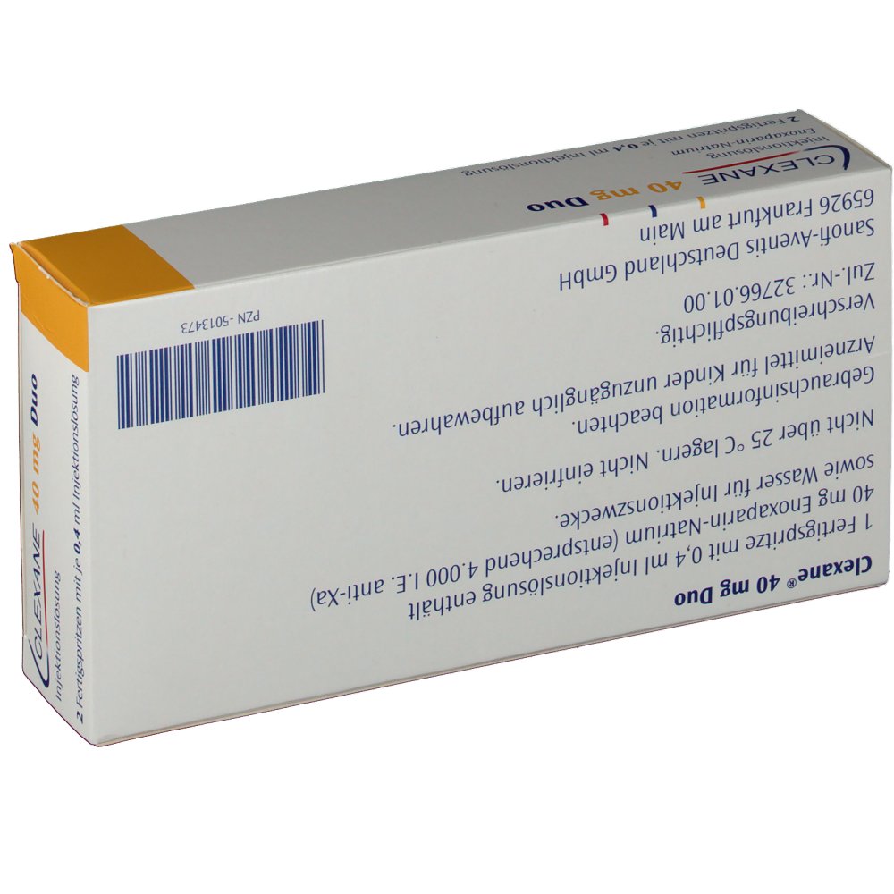 CLEXANE 40 mg Duo 0,4 ml Fertigspr.m.aut.Sich.Sy. - shop-apotheke.com