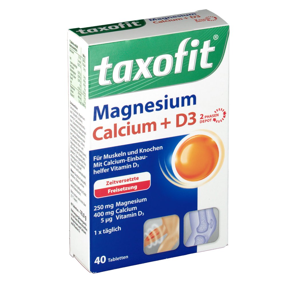 taxofit® Magnesium + Calcium + D3 Chrono Depot Tabletten - shop ...