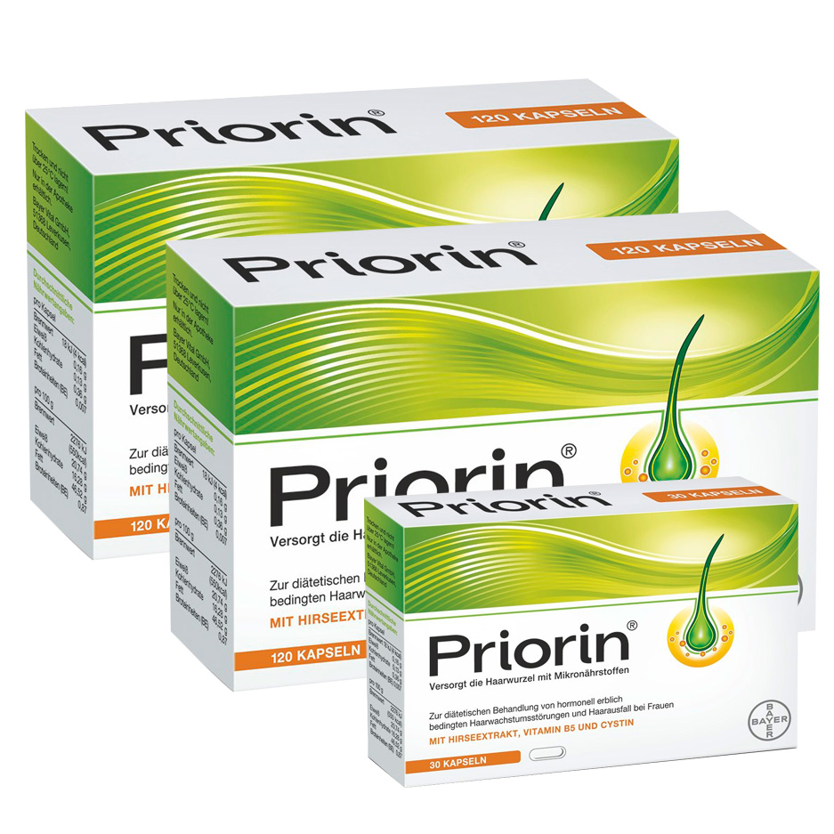 Priorin® Set 2 x 120 Kapseln + Priorin® Kapseln 30 Stück GRATIS - shop ...