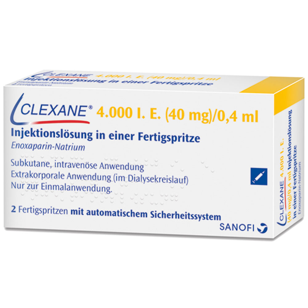 CLEXANE 4.000 I.E.40mg/0,4ml ILO F.Sp.+Sich-Sys. - shop-apotheke.com