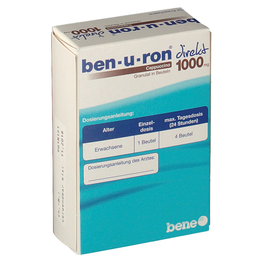 ben-u-ron® direkt - Cappuccino 1000 mg - shop-apotheke.com