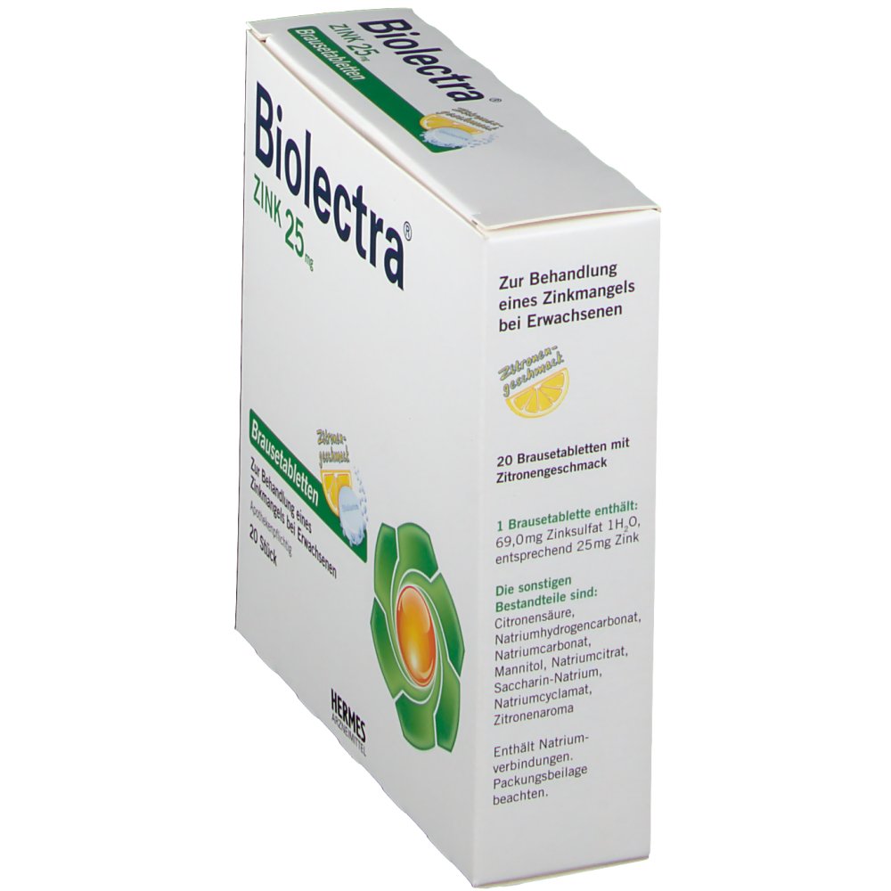 Biolectra® Zink 25 mg Zitrone Brausetabletten - shop-apotheke.com