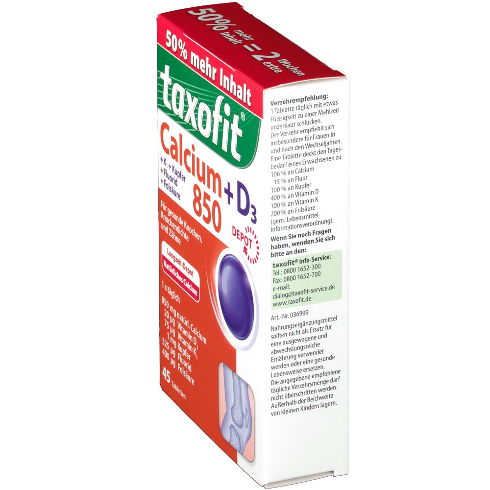 taxofit® Calcium 850 + D3 Depot Tabletten - shop-apotheke.com