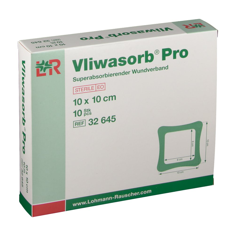 Vliwasorb® Pro Superabsorbierender Wundverband 10 x 10 cm - shop ...