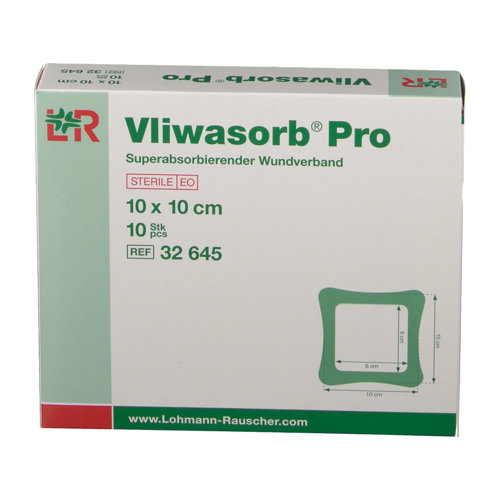 Vliwasorb® Pro Superabsorbierender Wundverband 10 x 10 cm - shop ...