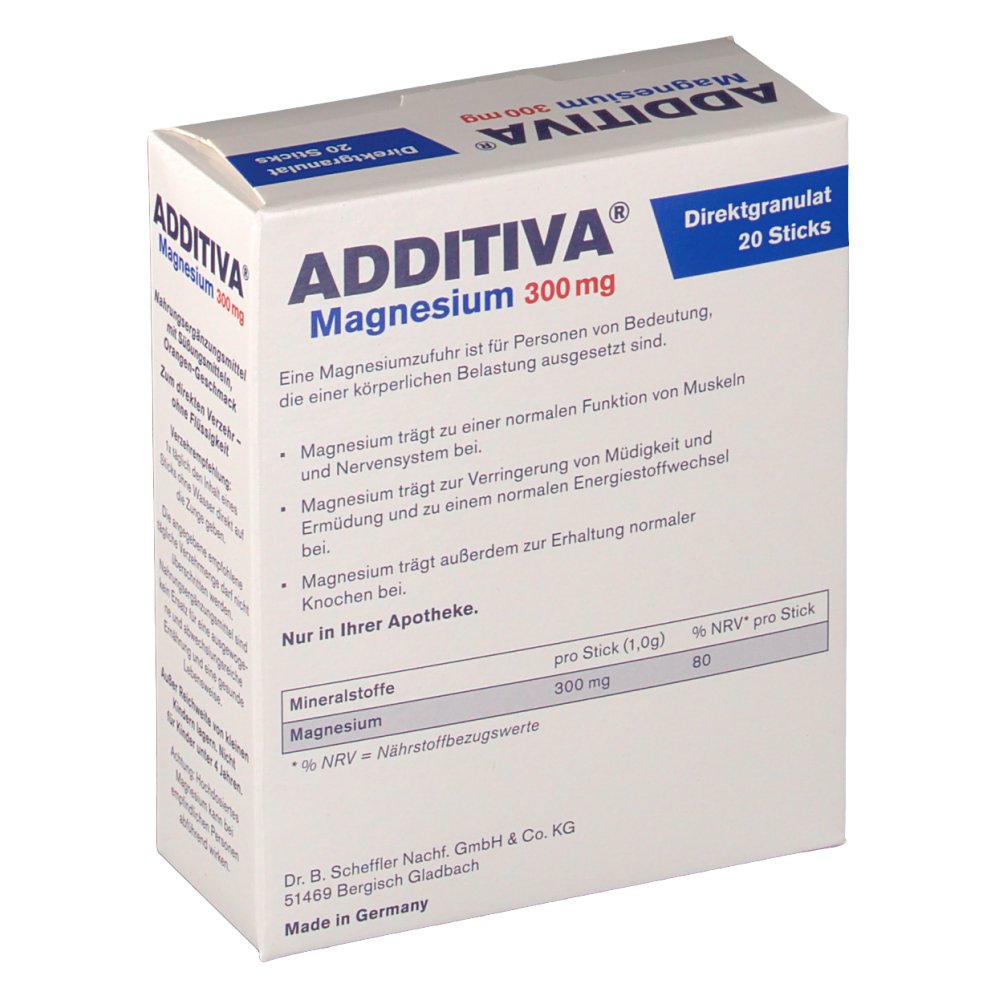 Additiva Magnesium 300 mg Sticks Orange - shop-apotheke.com