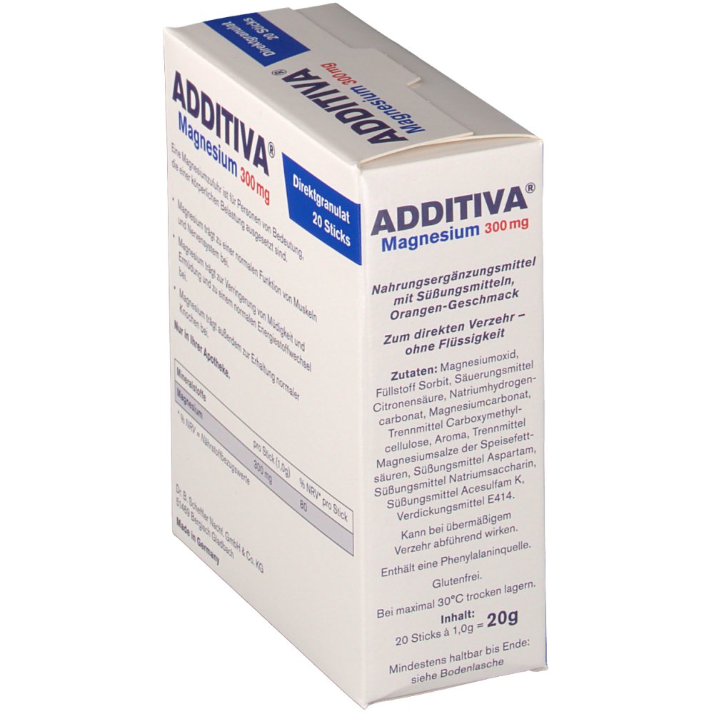 Additiva Magnesium 300 mg Sticks Orange - shop-apotheke.com