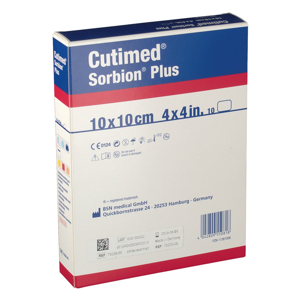 Cutimed® Sorbion Plus 10 cm x 10 cm - shop-apotheke.com