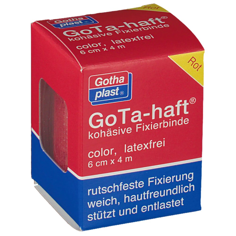 GoTa-haft kohäsive Binde 6 cm x 4 m rot - shop-apotheke.com