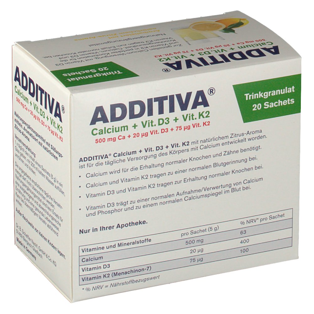 ADDITIVA® Calcium + Vit. D3 + Vit. K2 - shop-apotheke.com