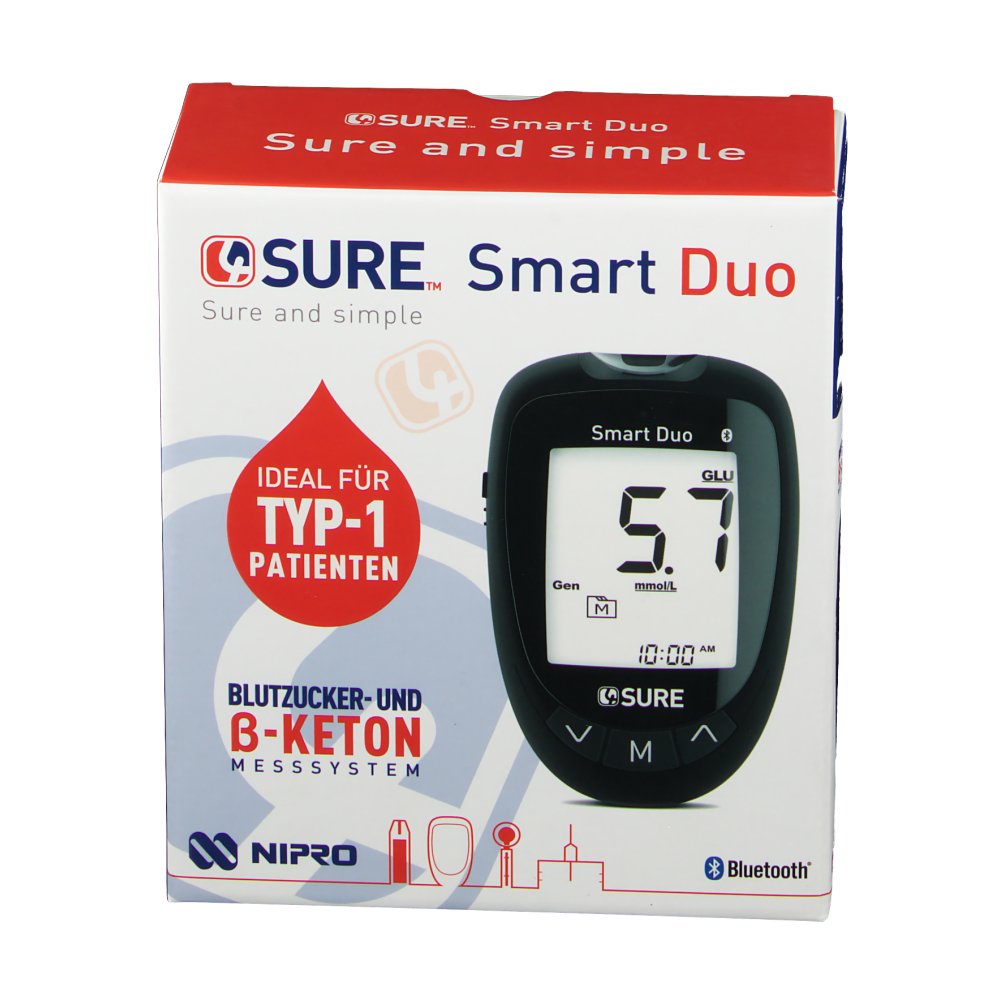 4SURE Smart Duo Blutzucker- und ß-Keton Messgerät mmol/L - shop ...