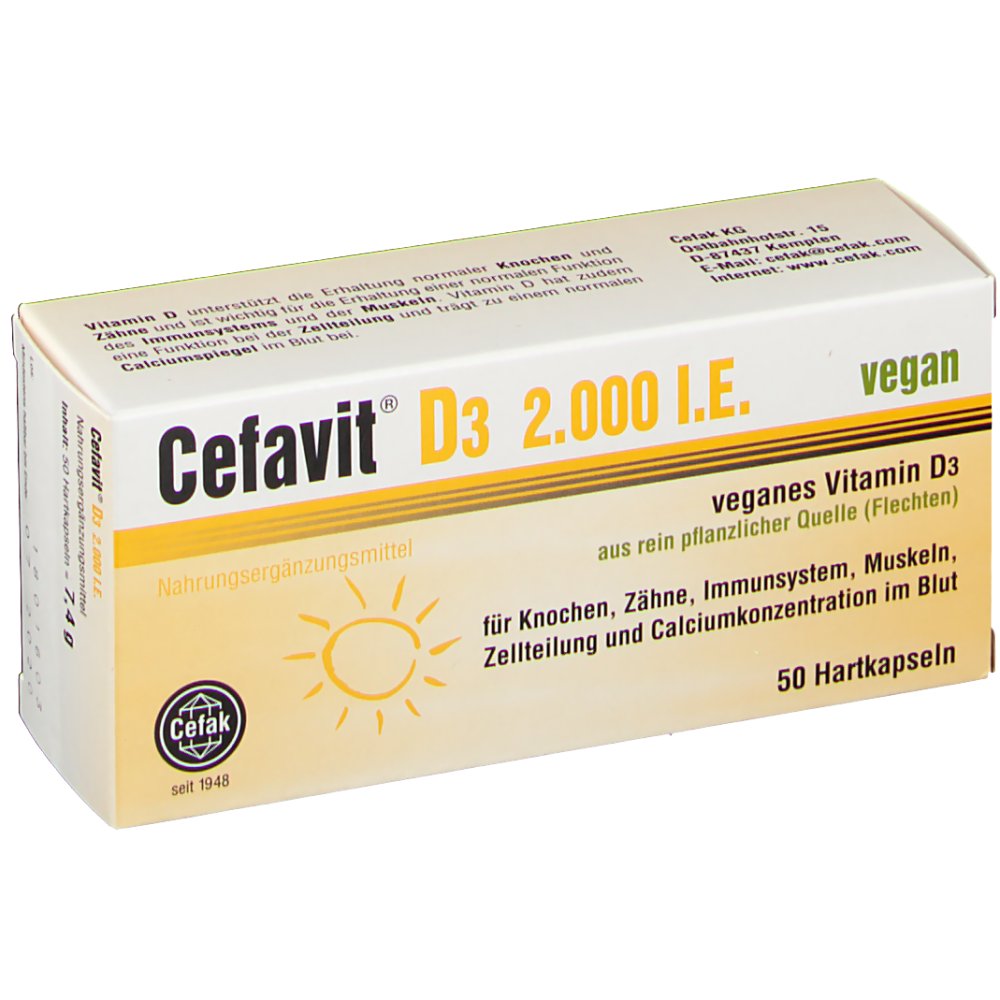 Cefavit® D3 2.000 I.E. vegan - shop-apotheke.com