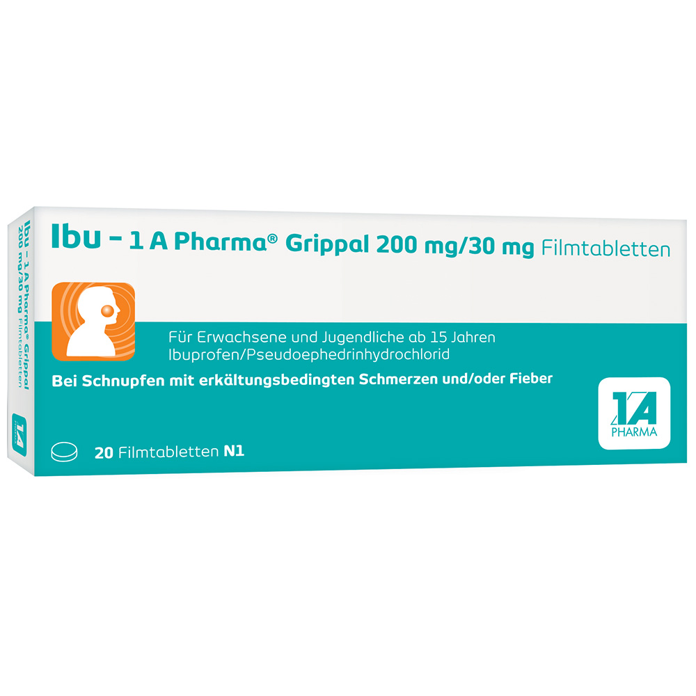 Ibu - 1 A Pharma® Grippal 200 mg/30mg - shop-apotheke.com