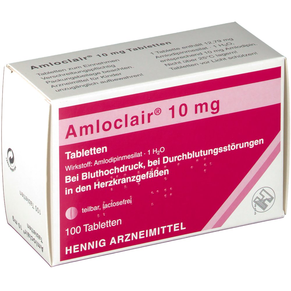 AMLOCLAIR 10 mg Tabletten 100 St - shop-apotheke.com