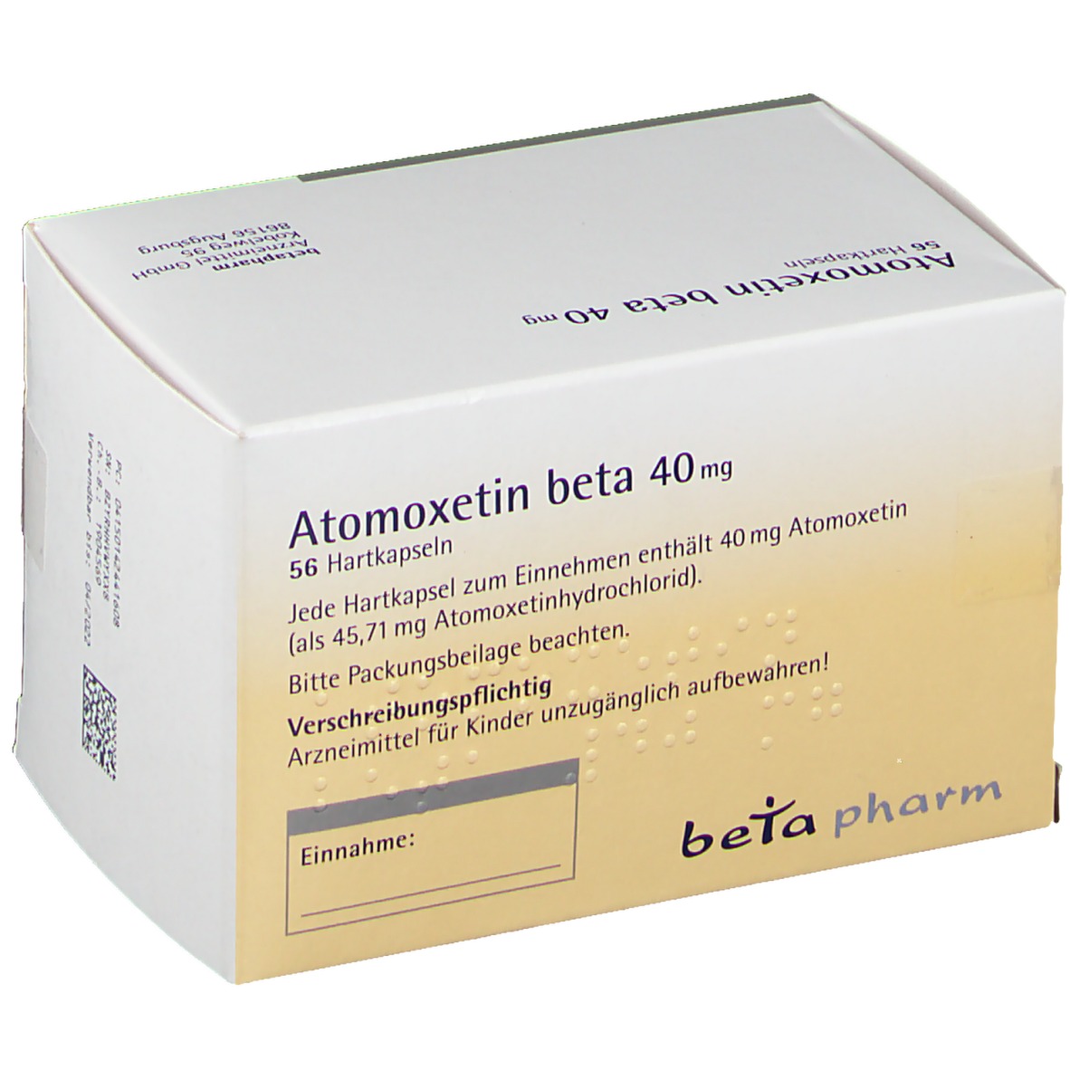 ATOMOXETIN beta 40 mg Hartkapseln 56 St - shop-apotheke.com
