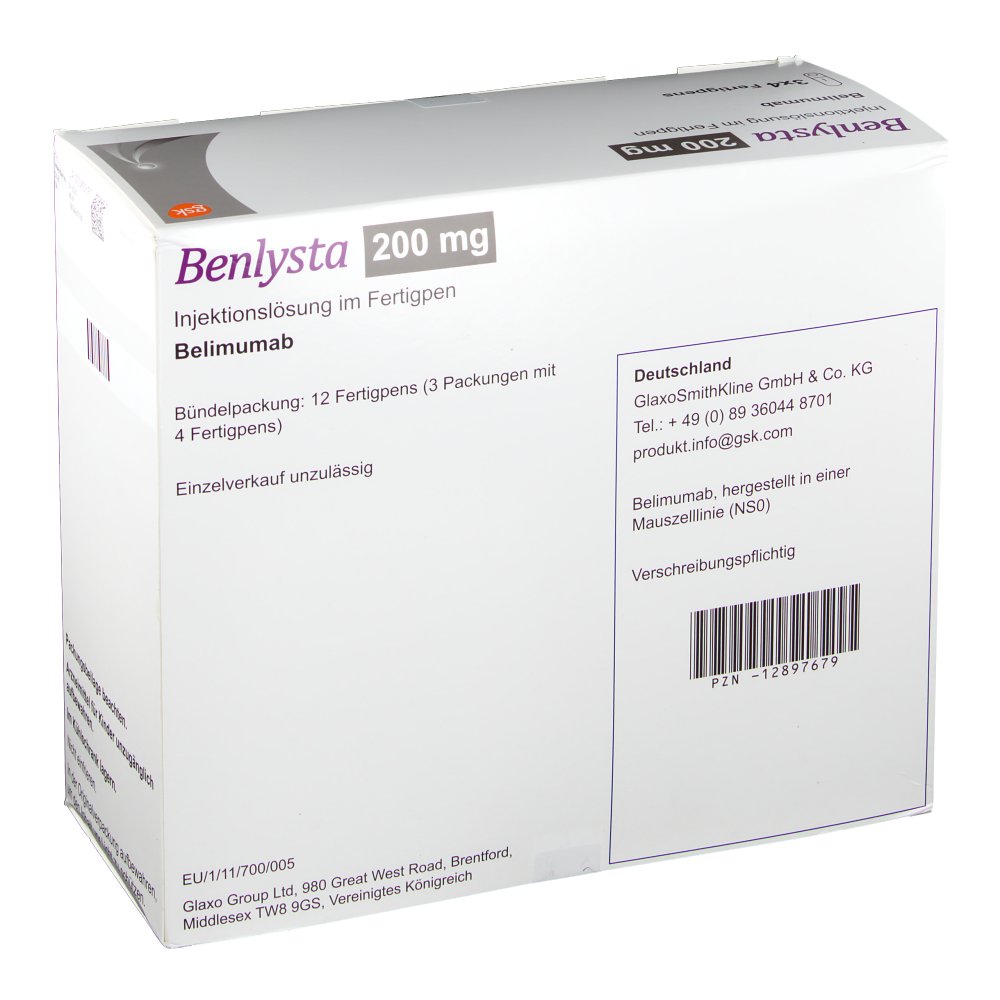 BENLYSTA 200 mg Injektionslösung i.e.Fertigpen 3X4 St - shop-apotheke.com