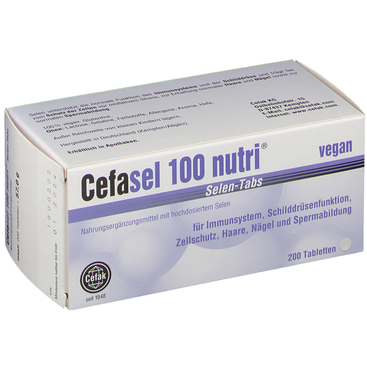 Cefasel 100 nutri® Selen-Tabs 200 St - shop-apotheke.com