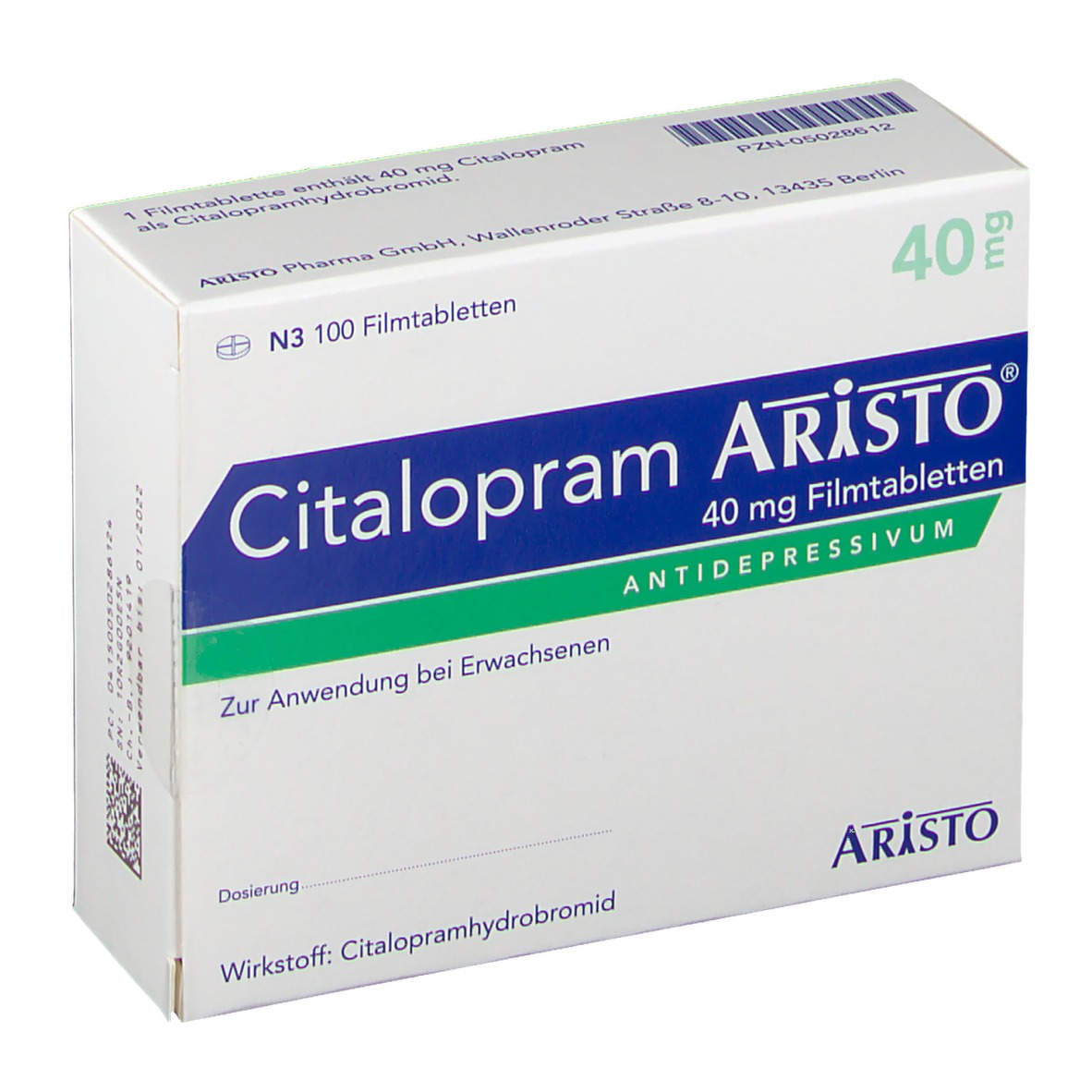 Citalopram Aristo® 40 mg 100 St - shop-apotheke.com