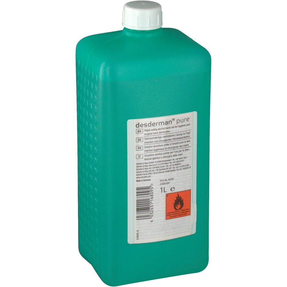 DESDERMAN pure Händedesinfektion Euroflasche 1 l - shop-apotheke.com
