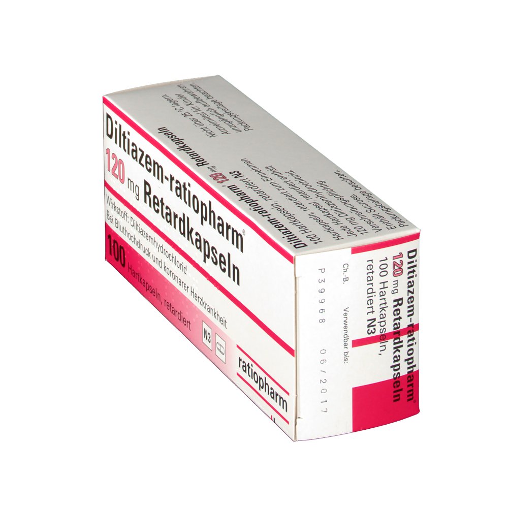 Diltiazem ratiopharm 120 Retardkapseln 100 St - shop-apotheke.com