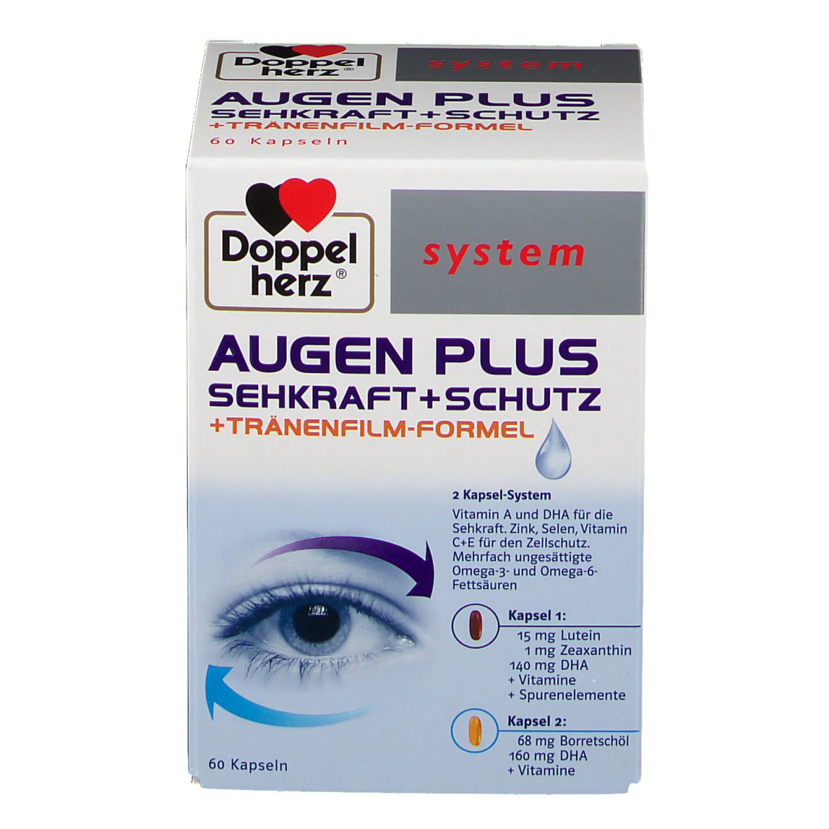 Doppelherz® system AUGEN PLUS SEHKRAFT + SCHUTZ 60 St - shop-apotheke.com