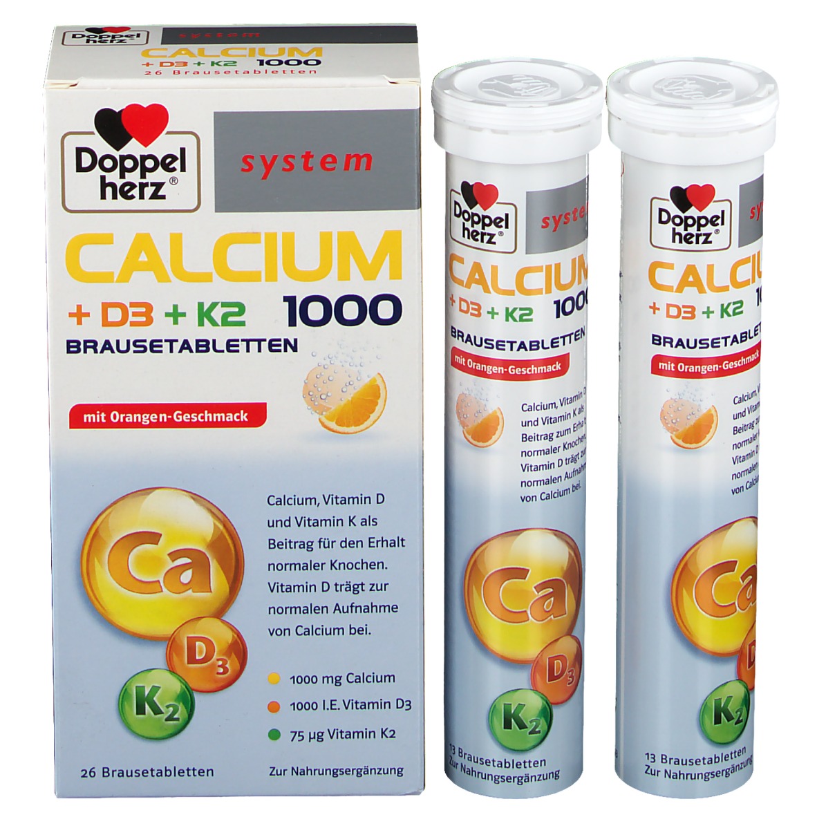 Doppelherz® system Calcium + D3 + K2 26 St - shop-apotheke.com