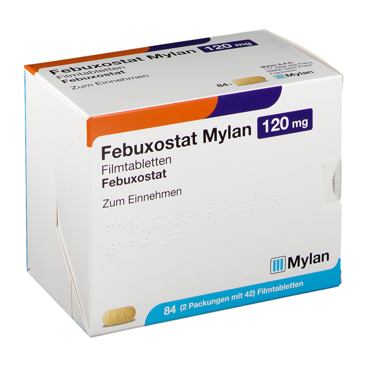 FEBUXOSTAT Mylan 120 mg Filmtabletten 84 St - shop-apotheke.com