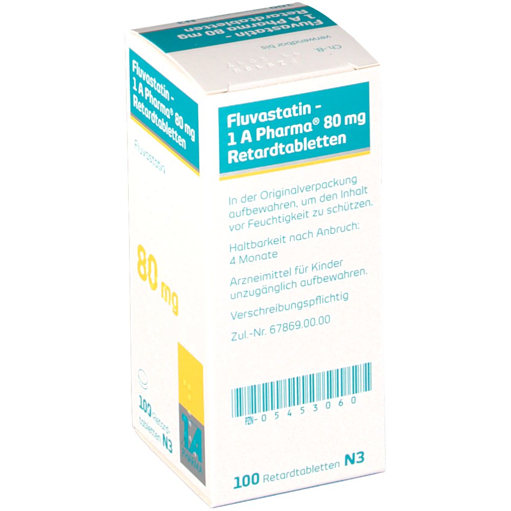 Fluvastatin 1 A Pharma 80 mg Retardtabletten 100 St - shop-apotheke.com