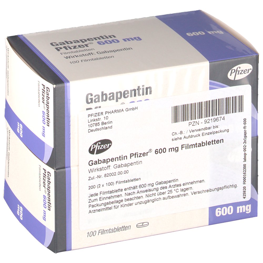 GABAPENTIN Pfizer 600 mg Filmtabletten 200 St - shop-apotheke.com