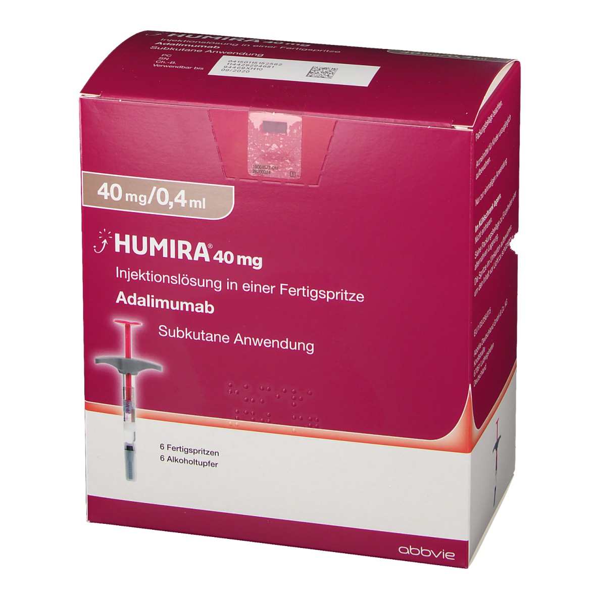 HUMIRA 40 mg/0,4 ml Injektionslösung in Fertigspr. 6 St - shop-apotheke.com