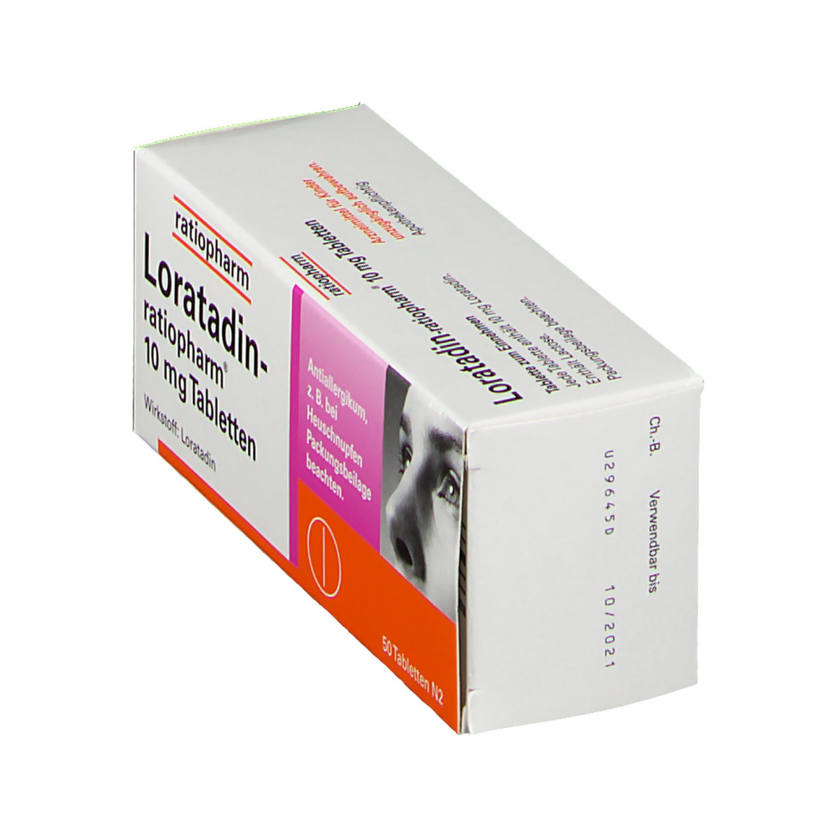 Loratadin-ratiopharm® 10 mg Tabletten bei Allergien 50 St - shop ...