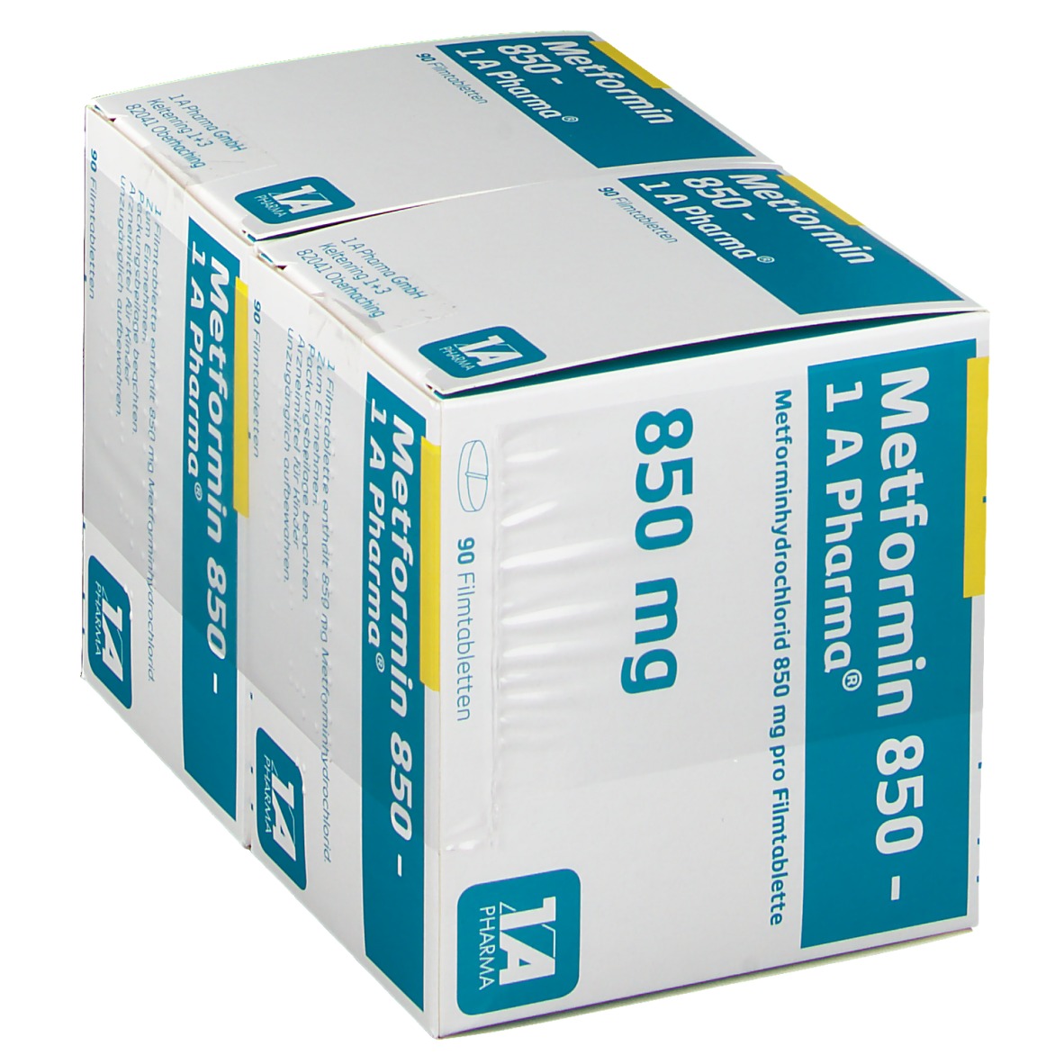 Metformin 850 1a Pharma Filmtabletten 180 St - shop-apotheke.com