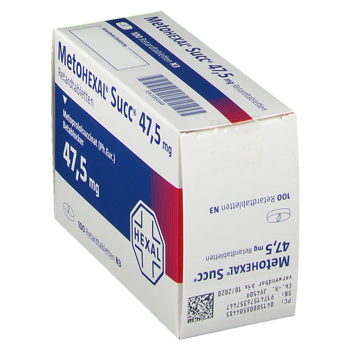 MetoHEXAL® Succ 47,5 mg Retardtabletten 100 St - shop-apotheke.com