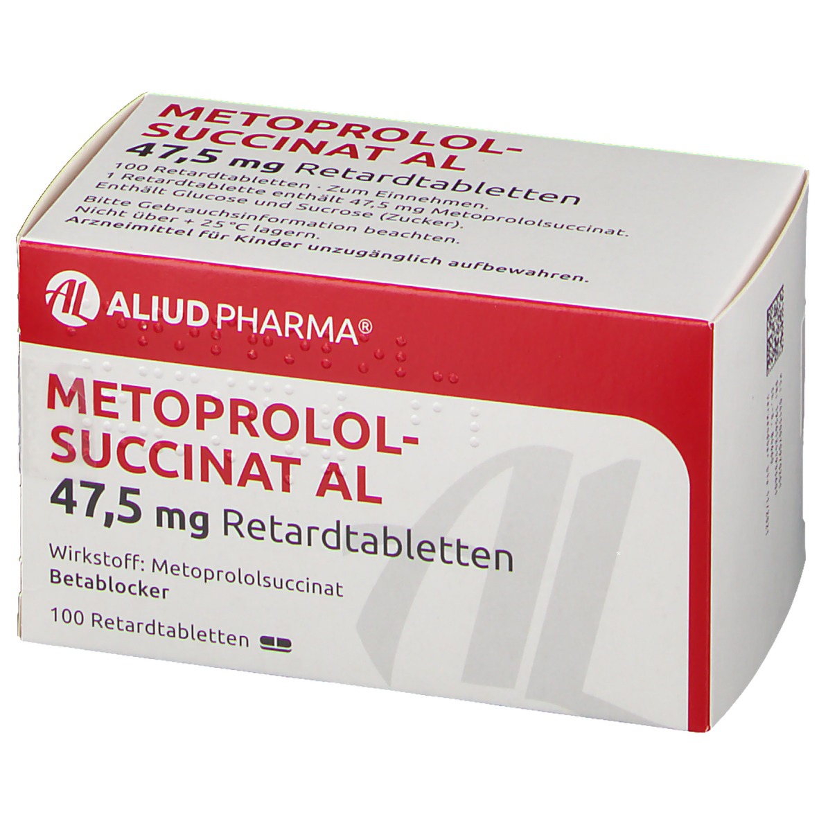 Metoprololsuccinat AL 47,5 mg Retardtabletten 100 St - shop-apotheke.com