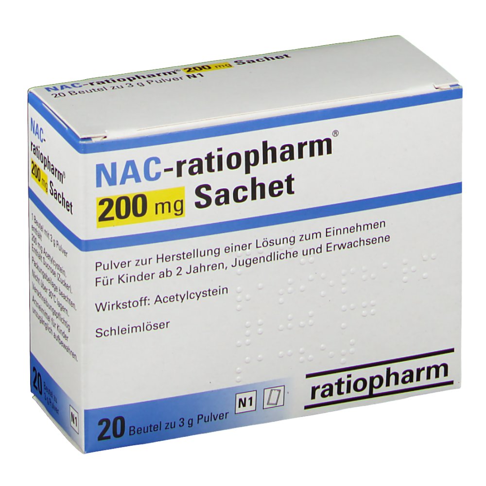 NAC-ratiopharm® 200 mg Sachet 20 St - shop-apotheke.com