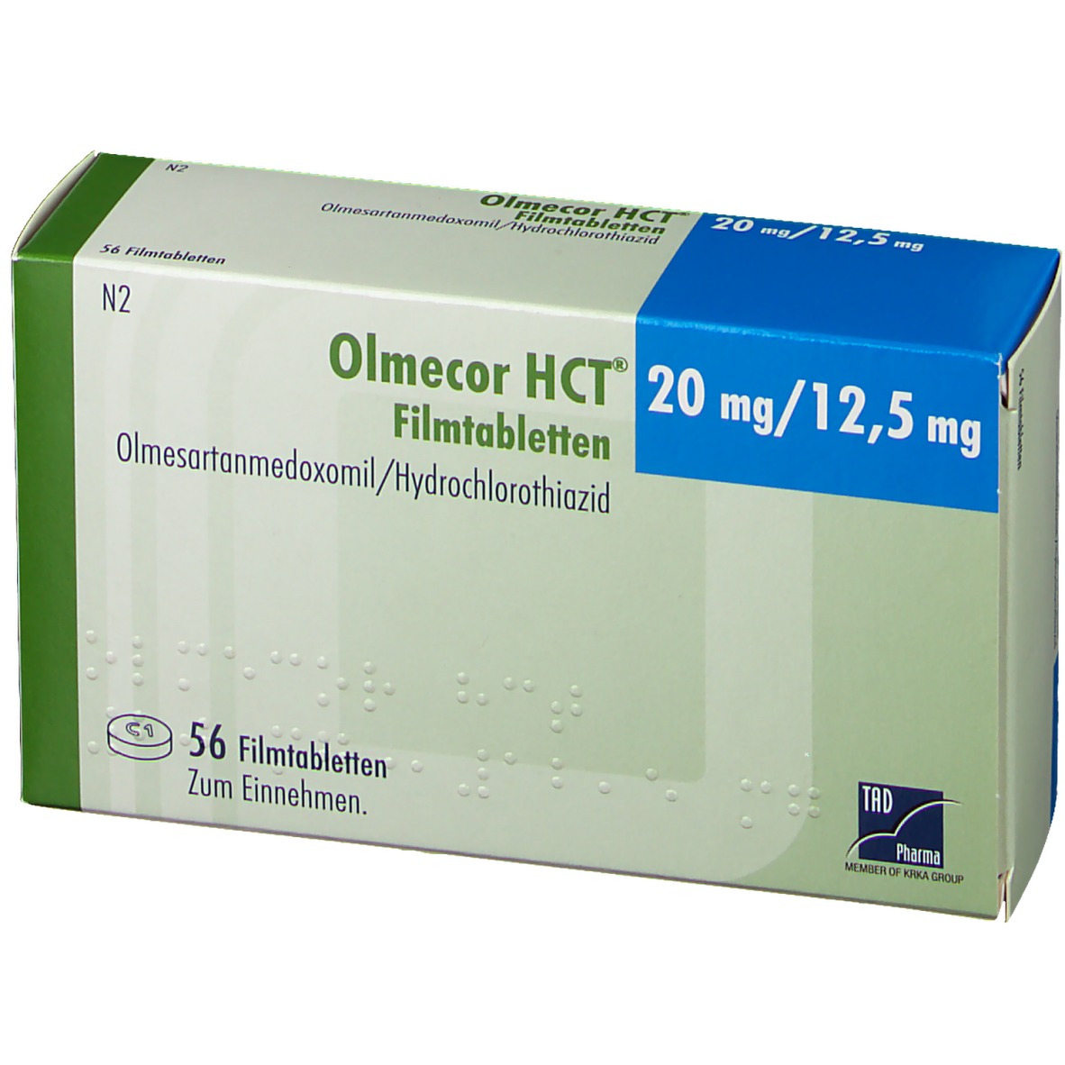 OLMECOR HCT 20 mg/12,5 mg Filmtabletten 56 St - shop-apotheke.com