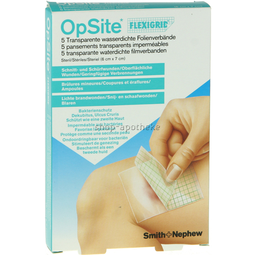 Opsite Flexigrid transp.Wundverb.6x7cm steril 5 St - shop-apotheke.com