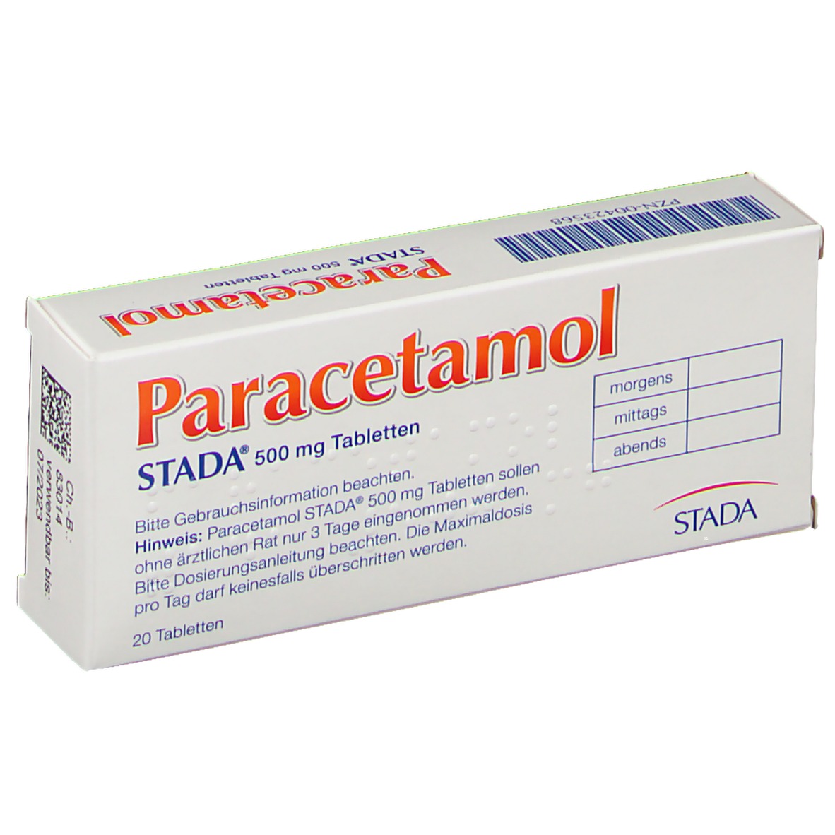 Paracetamol STADA® 500 mg Tabletten 20 St - shop-apotheke.com