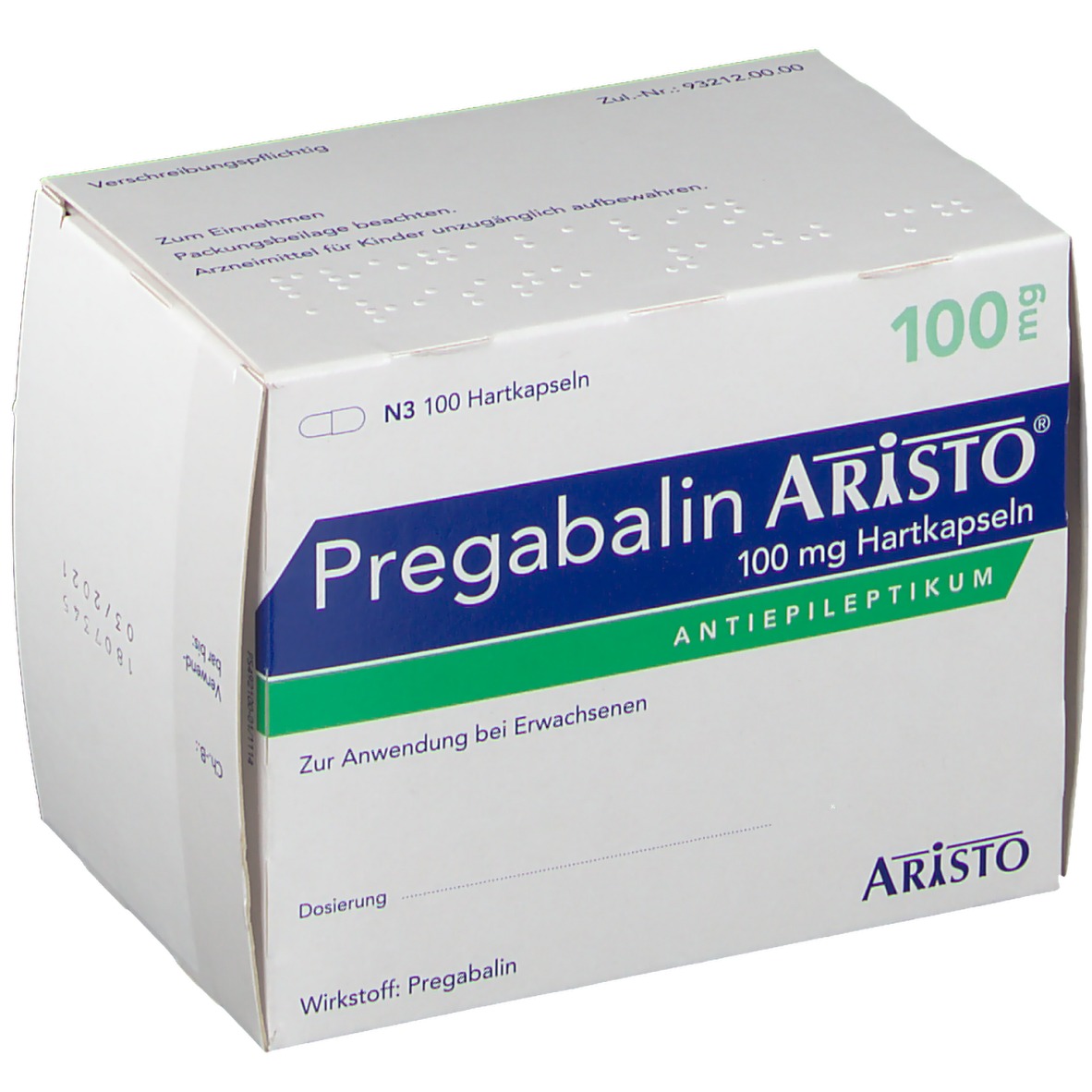 PREGABALIN Aristo 100 mg Hartkapseln 100 St - shop-apotheke.com