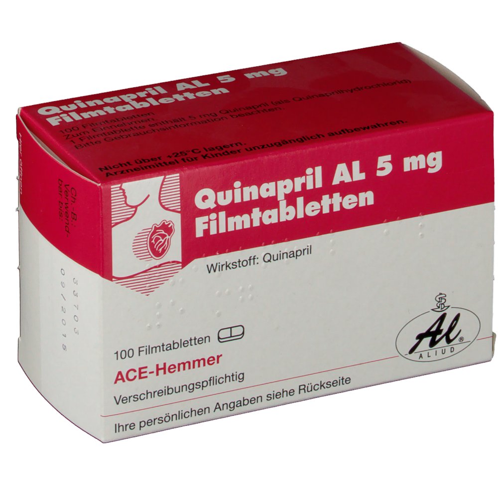 Quinapril Al 5 mg Filmtabl. 100 St - shop-apotheke.com