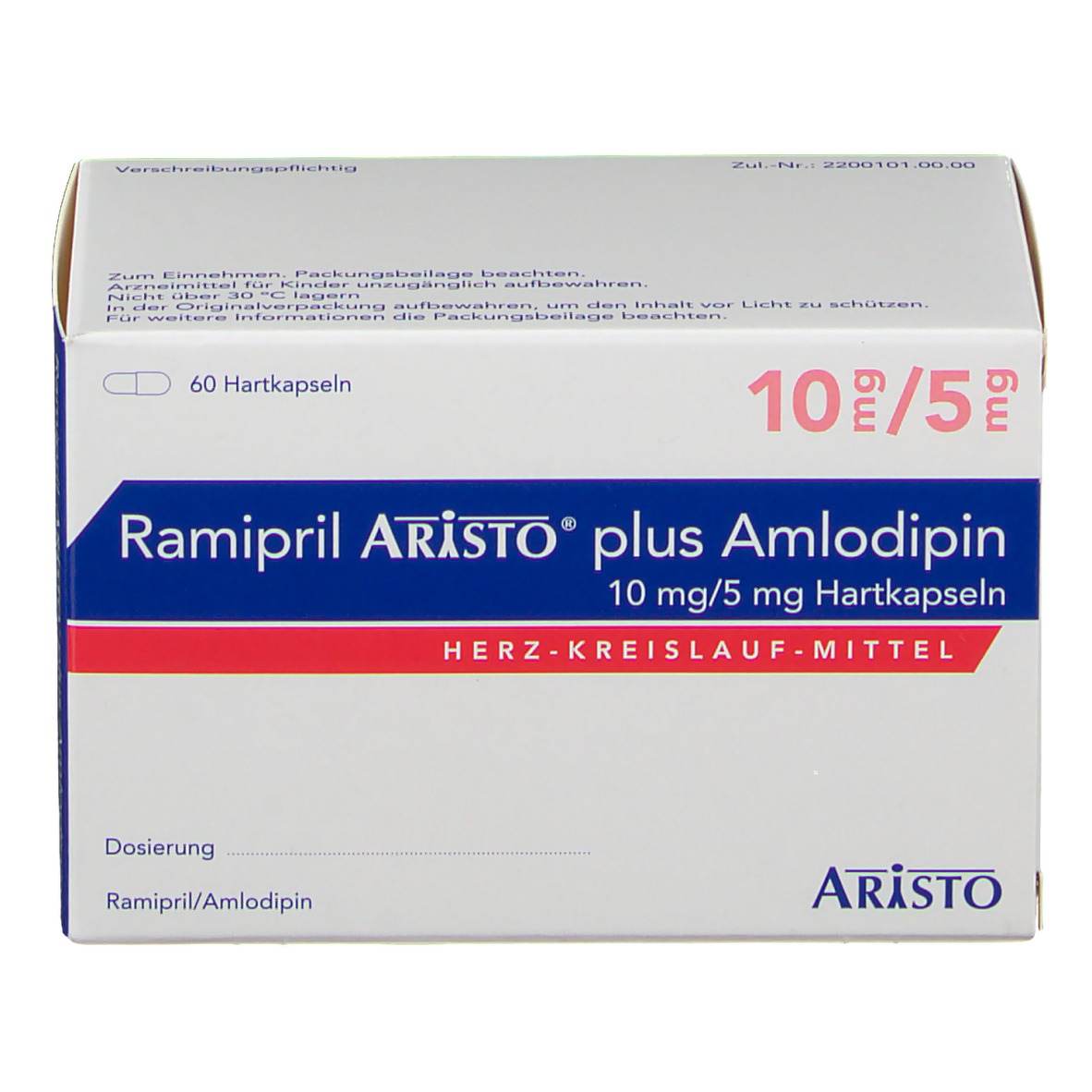 RAMIPRIL Aristo plus Amlodipin 10 mg/5 mg Hartkps 60 St - shop-apotheke.com