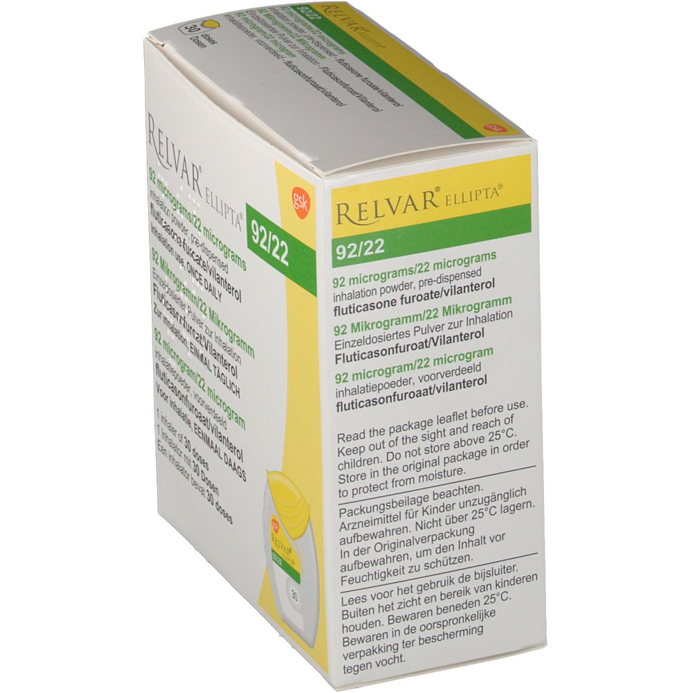 RELVAR Ellipta 92 Mikrogramm/22 Mikrogramm Inh.-P. 1X30 St - shop ...