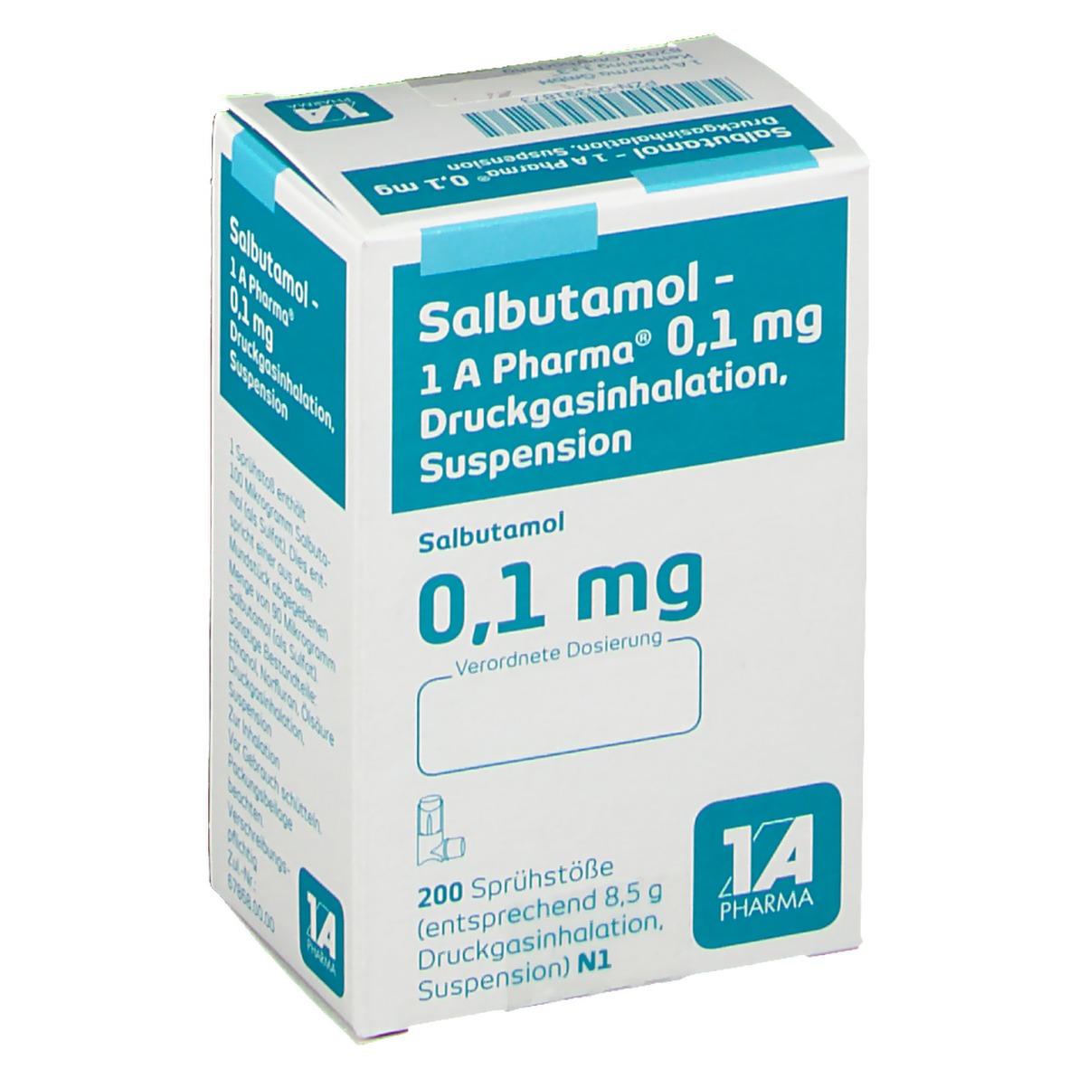 Salbutamol - 1 A Pharma® 0,1 mg Suspension 200 Sprühstöße 1 St - shop ...